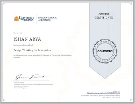 Completed Design Thinking Course By Coursera Ishan Arya Posted On The