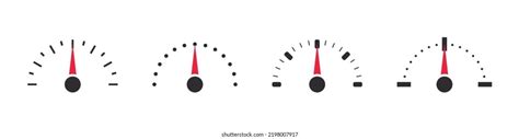 Speed Indicator Sign Speedometer Tachometer Indicator Stock Vector