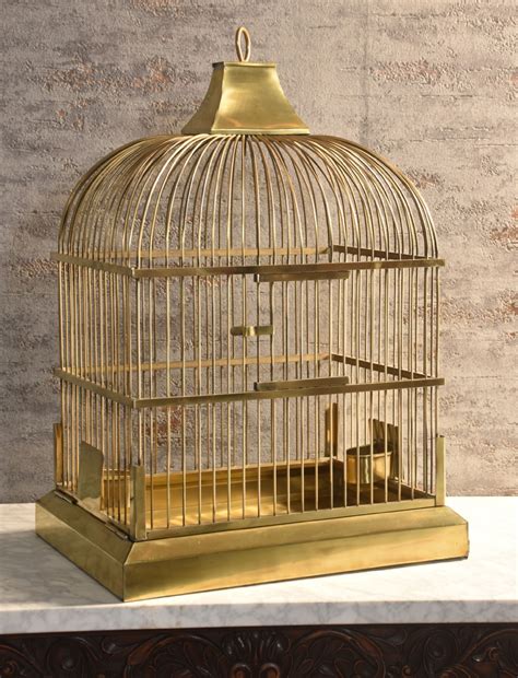 Large Brass Bird Cage