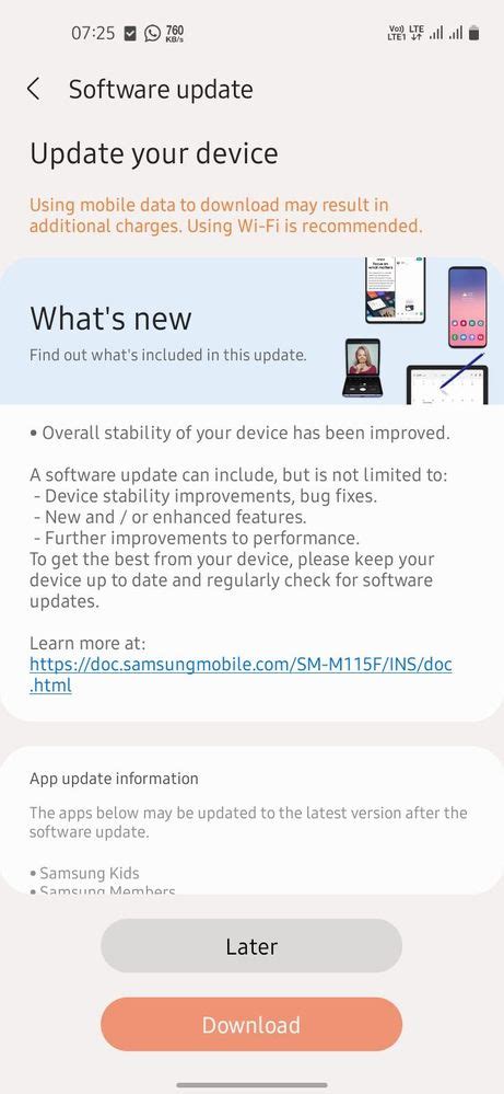 Software Update Samsung Members