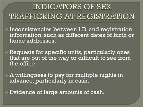 human trafficking for the hotelier ppt download
