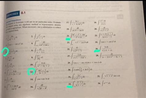 Solved Exercises 8 1 Integrations 17 In Y 4y Liny 18 In