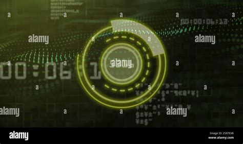 Digital Data Processing Image With Circular Interface And Numerical