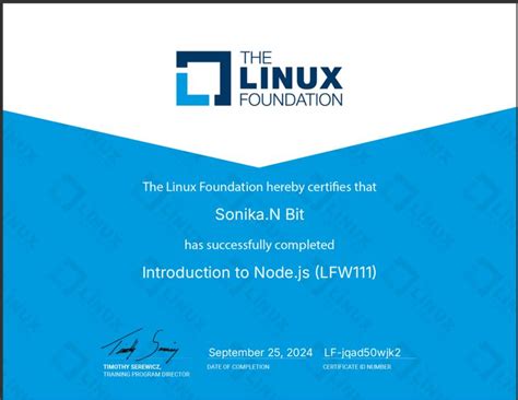 Sonika N On Linkedin Nodejs Linuxfoundation Learningjourney Gratitude
