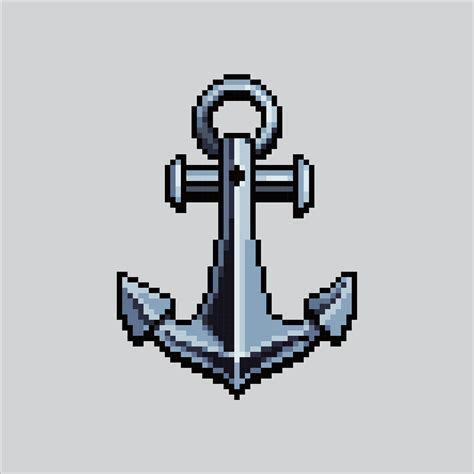 pixel art illustration anchor pixelated anchor anchor ship pixelated