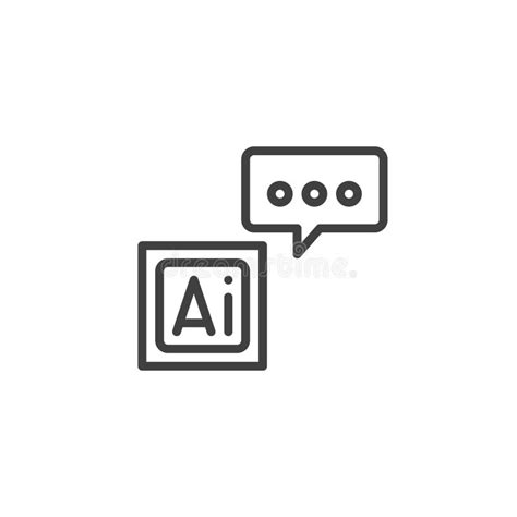 Ai Message Line Icon Stock Vector Illustration Of Pixel 274737866