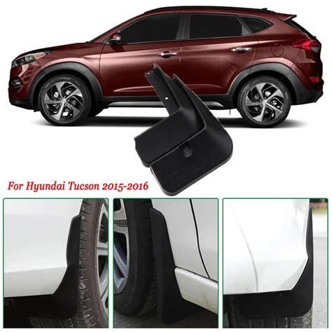 Hyundai Tucson 2015 2016 용 4pcs 프리미엄 헤비 듀티 몰드 스플래쉬 머드 플랩 가드 펜더mud Flapsmud Flaps Splash