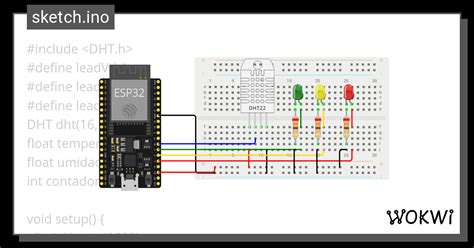 Sensor De Temperatura E Humidade Wokwi Esp32 Stm32 Arduino Simulator