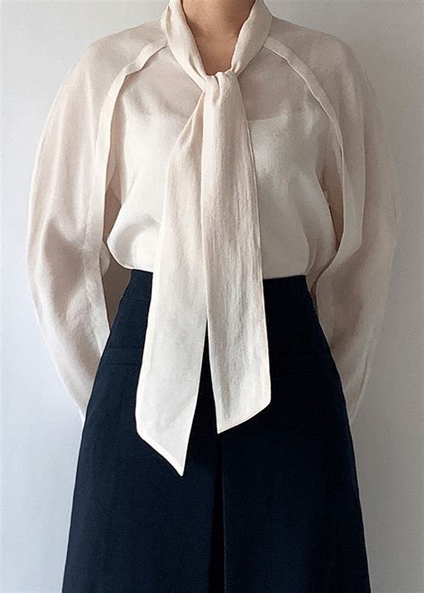 히릴리 타이 블라우스3color 위시버킷