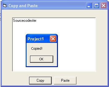 Copy And Paste In Vb Sourcecodester