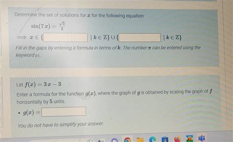 Solved Determine The Set Of Solutions For X For The Chegg Com