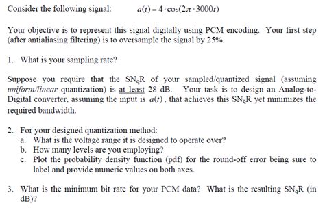 Consider The Following Signal At 4 Cos2