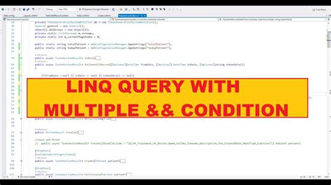 How To Use Multiple Where Condition In Linq Or Using More Than One Condition In Linqs Where