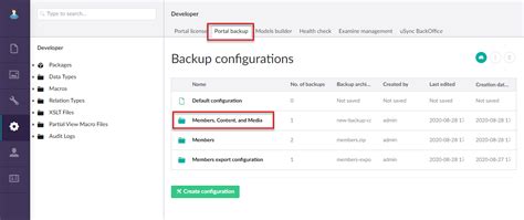 Viewing Backup History
