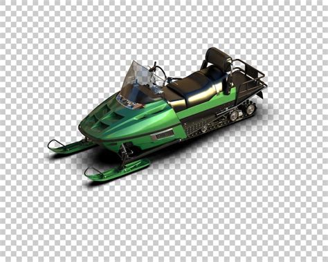 Premium Psd Snowmobile Isolated On Background 3d Rendering Illustration