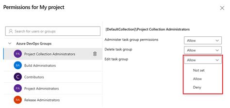 Azure Pipelinesda Görev Grubu Izinlerini Ayarlama Azure Pipelines