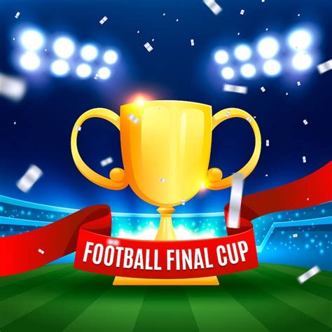그라데이션 축구 챔피언 컵 그림 무료 벡터