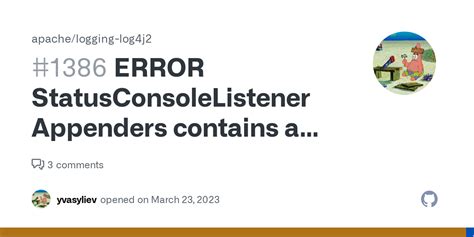 error statusconsolelistener appenders contains an invalid element or