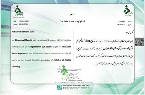 Sql Dataanalysis Professionalgrowth Datamanagement Mohammad Masaebi