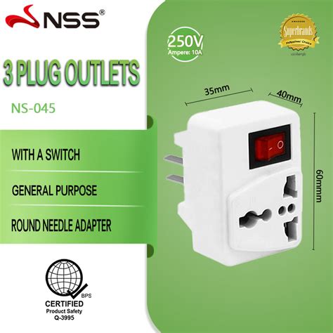 NSS Adaptor With Switch Travel Adapter Plug Electrical Converter Universal Socket Lazada PH