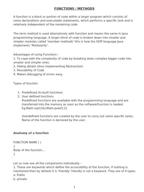 functions in java pdf programming constructor object oriented programming