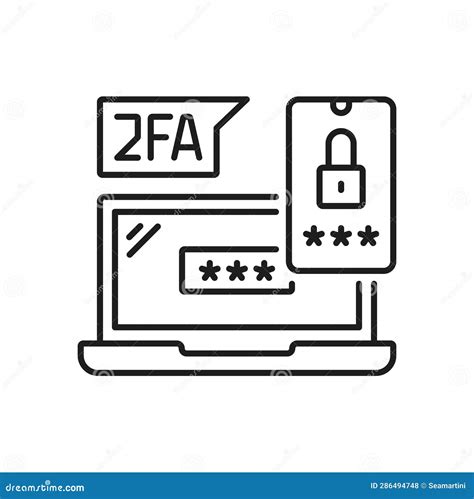2fa Two Factor Verification 2 Step Authentication Stock Illustration
