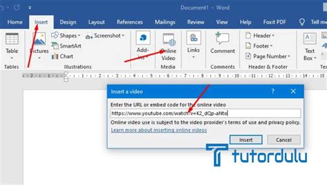 Cara Menambahkan Dan Memutar Video Youtube Dokumen Word