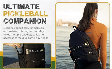 Cheele Backpack For Pickleball Tennis Racquetball And Travel Comfortable Stylish