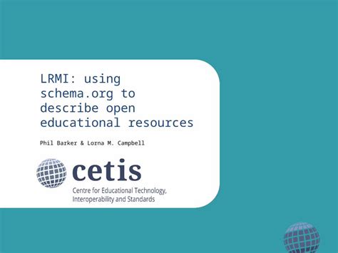Pptx Learning Resource Metadata Initiative Using To Describe Open Educational