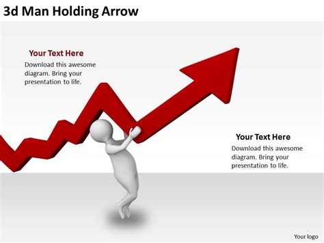 D Man Holding Arrow Ppt Graphics Icons Powerpoint PowerPoint Slide