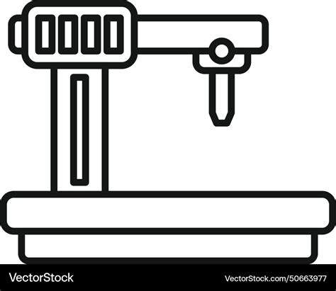 Press Cnc Machine Icon Outline Equipment Vector Image