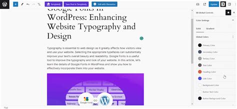 How To Configure Color Settings Of Global Controls Essential Blocks