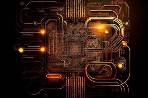 Premium Photo Abstract Circuit Cyberspace Design Created With Generative Ai Technology