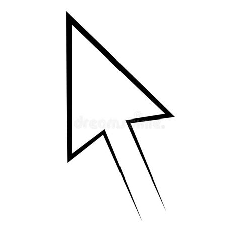 icon mouse pointer cursor vector arrow computer point line arrowhead