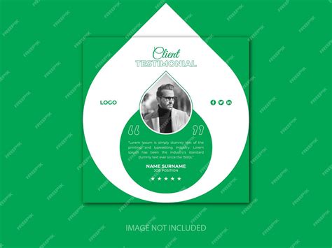 Premium Vector Modern Client Testimonial Design Template