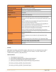 ACC205 Assignment S2 2022 Pdf ASSESSMENT 3 BRIEF Unit Code And Title ACC205 Corporate