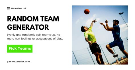 Random Team Generator Generators List
