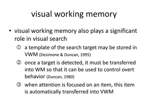 Visual Search Remains Efficient When Visual Working Memory Ppt