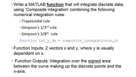 Write A MATLAB Function That Will Integrate Chegg Com