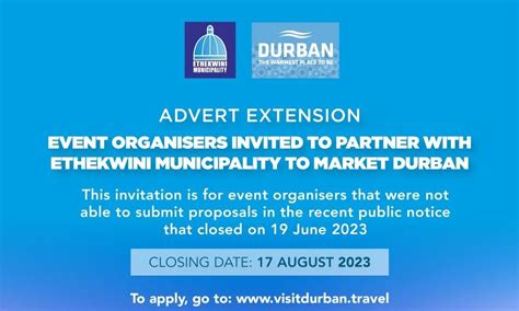Advert Extension Event Organisers Invited To Partner With Ethekwini