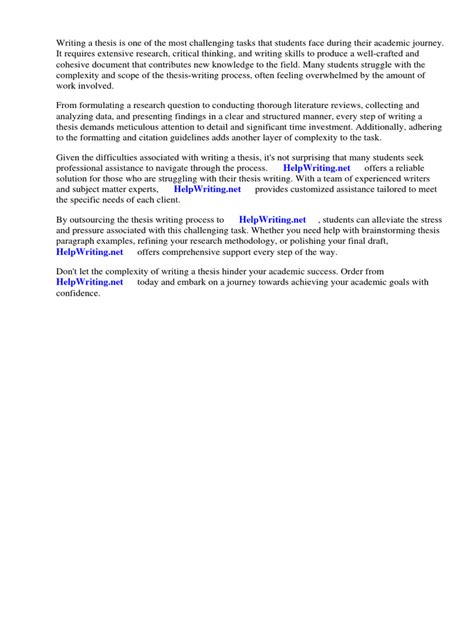 Thesis Paragraph Examples Pdf Essays Thesis