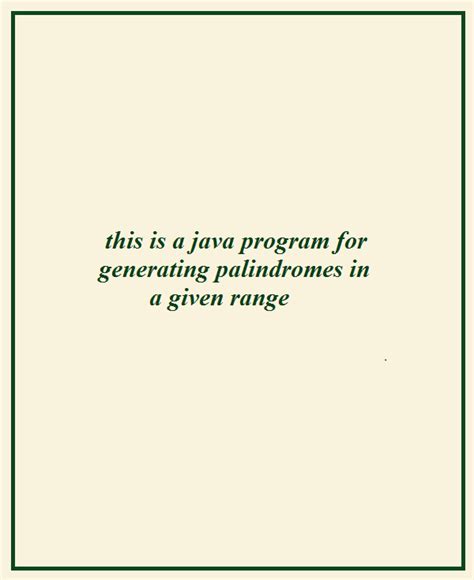 Palindrome Generating Using Java 2021 Generation Data Science