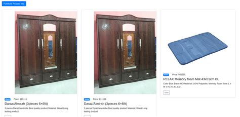 Furniture Website Using Html5 Css Javascript Php And Mysql