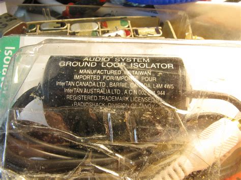 Audio System Ground Loop Isolator Left Over Radio Shack Stock All