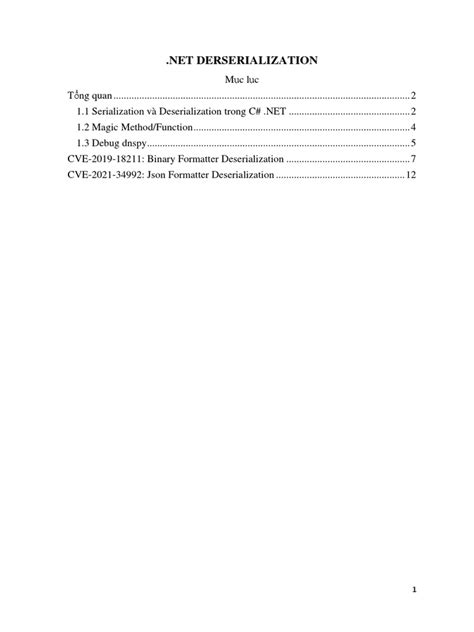 Net Deserialization Ngovanthang Pdf