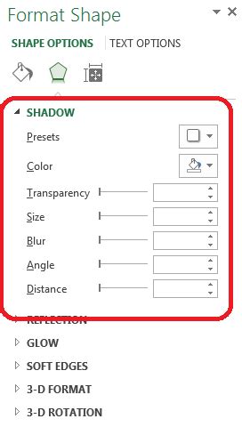 Java Set Reflection Shadow Glow And D Effects For Shapes In Excel