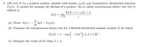 solved 5 4p let x be a positive random variable with