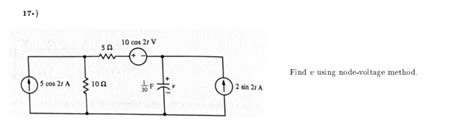 17 Find ﻿v ﻿using Node Vol Tage Method