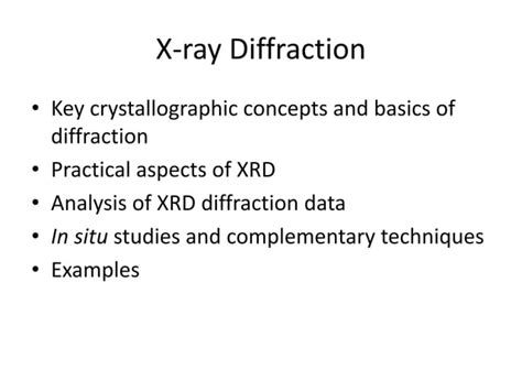 X Ray Diffraction Materials Characterization Pptx