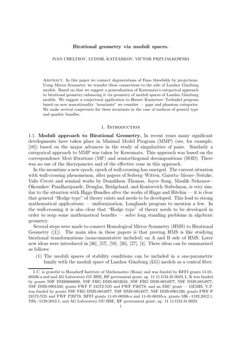 Pdf Birational Geometry Via Moduli Spaces